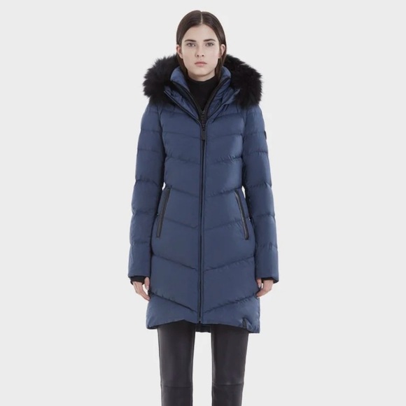 RUDSAK | Jackets & Coats | Rudsak Down Puffer Coat In Blue Navy With ...